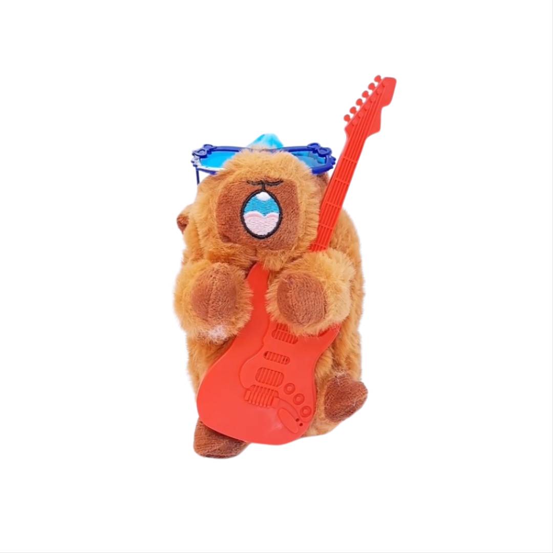 Peluche de capybara comiendo helado - piña exprés